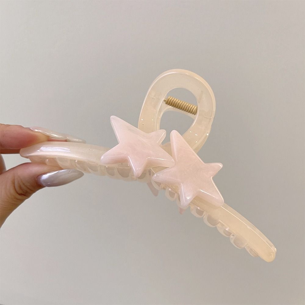 Five-pointed Star Acrylic Hair Claws Hair Clips Ponytail Holders Shark ...