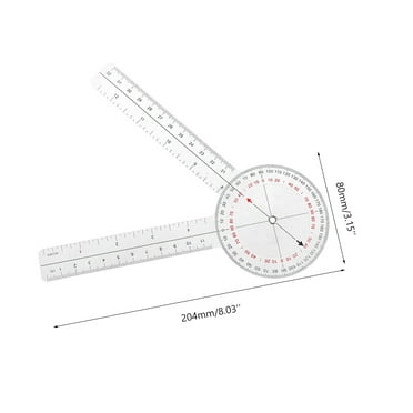 12 Inch Goniometer,Transparent Orthopedic Angle Ruler Plastic ...