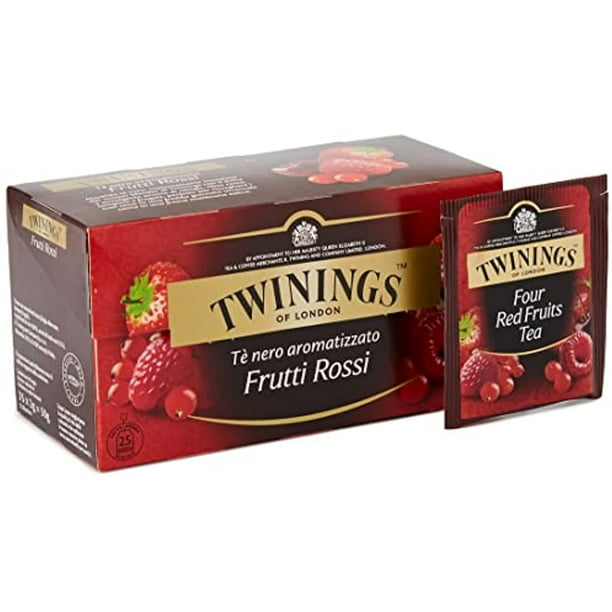 Twinings Four Red Fruits Tea (25 Tea Bags 50G / 1.8Oz.) - Walmart.com