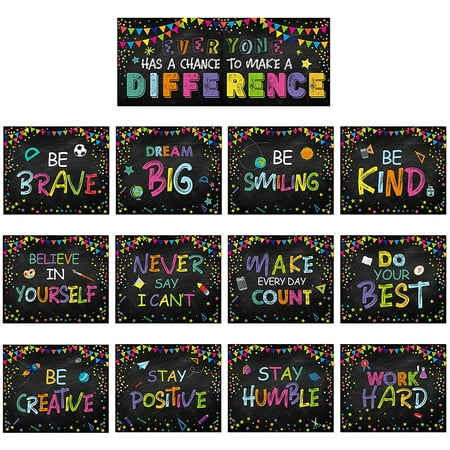 14 Pieces Classroom Decoration Inspirational Classroom Poster Growth ...