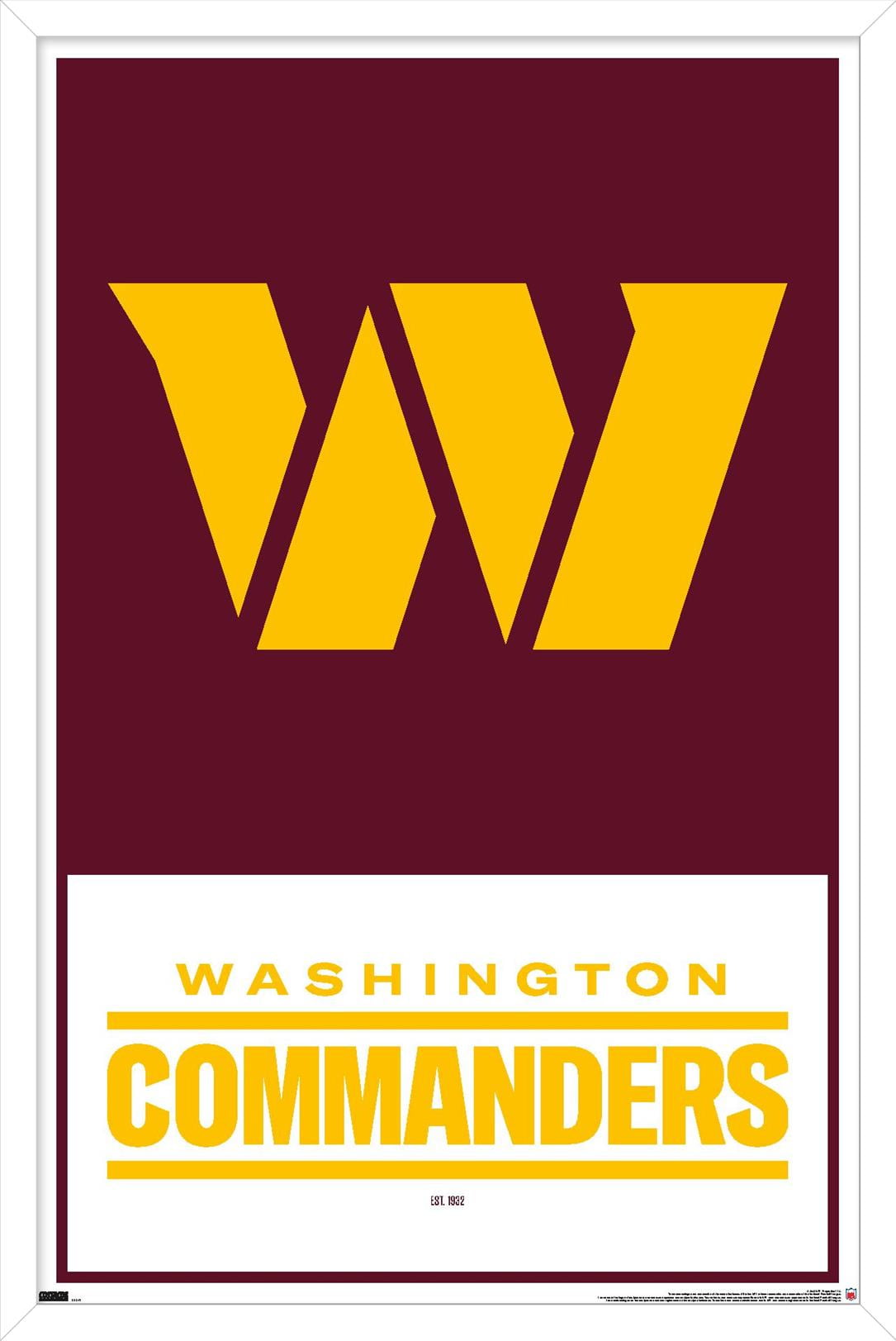NFL Washington Commanders - Logo 22 Wall Poster, 22.375" x 34" Framed ...