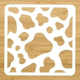 Square Cow Spots Stencil Pattern Reusable Plastic Stencils for Wood ...