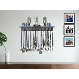 "24"" Black Medal Awards Rack, Trophy Shelf, Award Display Stand ...