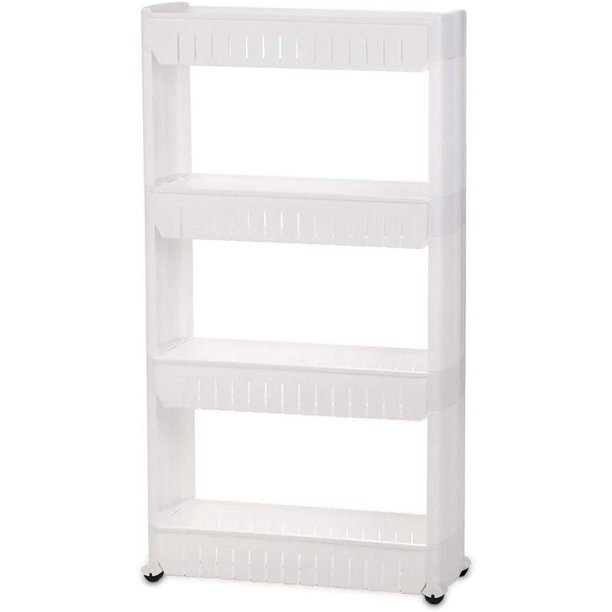 Rolling Pull Out Cart For Easy Access, Slim Storage Cabinet With Space ...