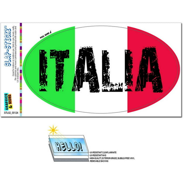 Italy Italia Country Flag Oval Italian Flag Automotive Car Window ...