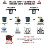 HQRP 2-Pack Foam Filter Sleeves for Shop-Vac Wet/Dry Vacuums, 5 Gallon ...