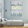 3 Piece Kitchen Curtains and Valances Set Ocean Sailboats Cafe Curtains ...