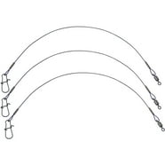Mustad 45-Pound Wire Leader, Black, 6", 10 Pack - Walmart.com