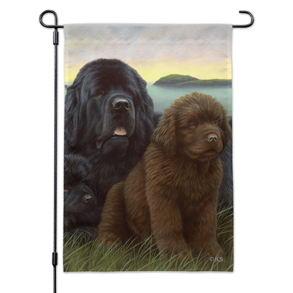 Newfoundland Dogs Puppies Countryside Garden Yard Flag - Walmart.com