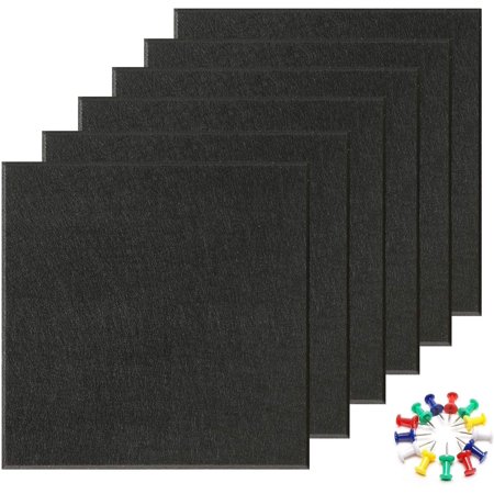 IGUOHAO 11.8" x 11.8" Felt Bulletin Board with 30 Push Pins, Large ...