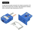 Uxcell Mini t Type Thermocouple Wire Connectors Male Plug with Panel ...