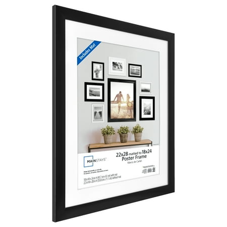 Mainstays 18" x 24" Flat Wide Poster and Picture Frame, Black - Walmart ...