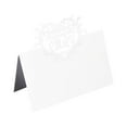 Efavormart 50 Pack White Wedding Table Name Place Cards with Laser Cut ...