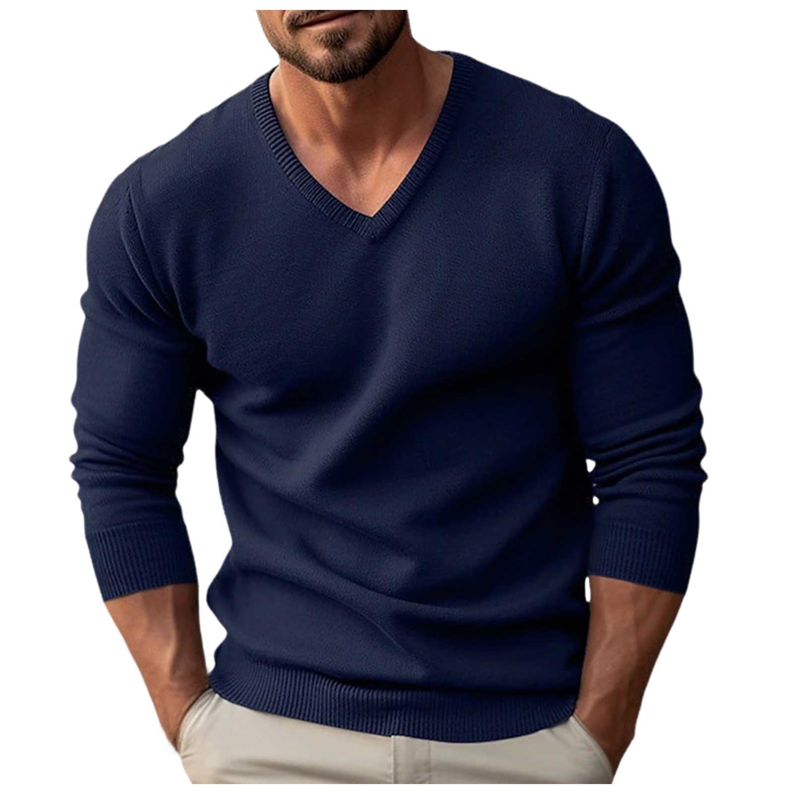 Click here for Hajgjp Mens Sweater Coat Autumn Winter Knitwear V... prices