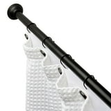 Better Homes & Gardens Traditional Black Shower Rod with Decorative ...