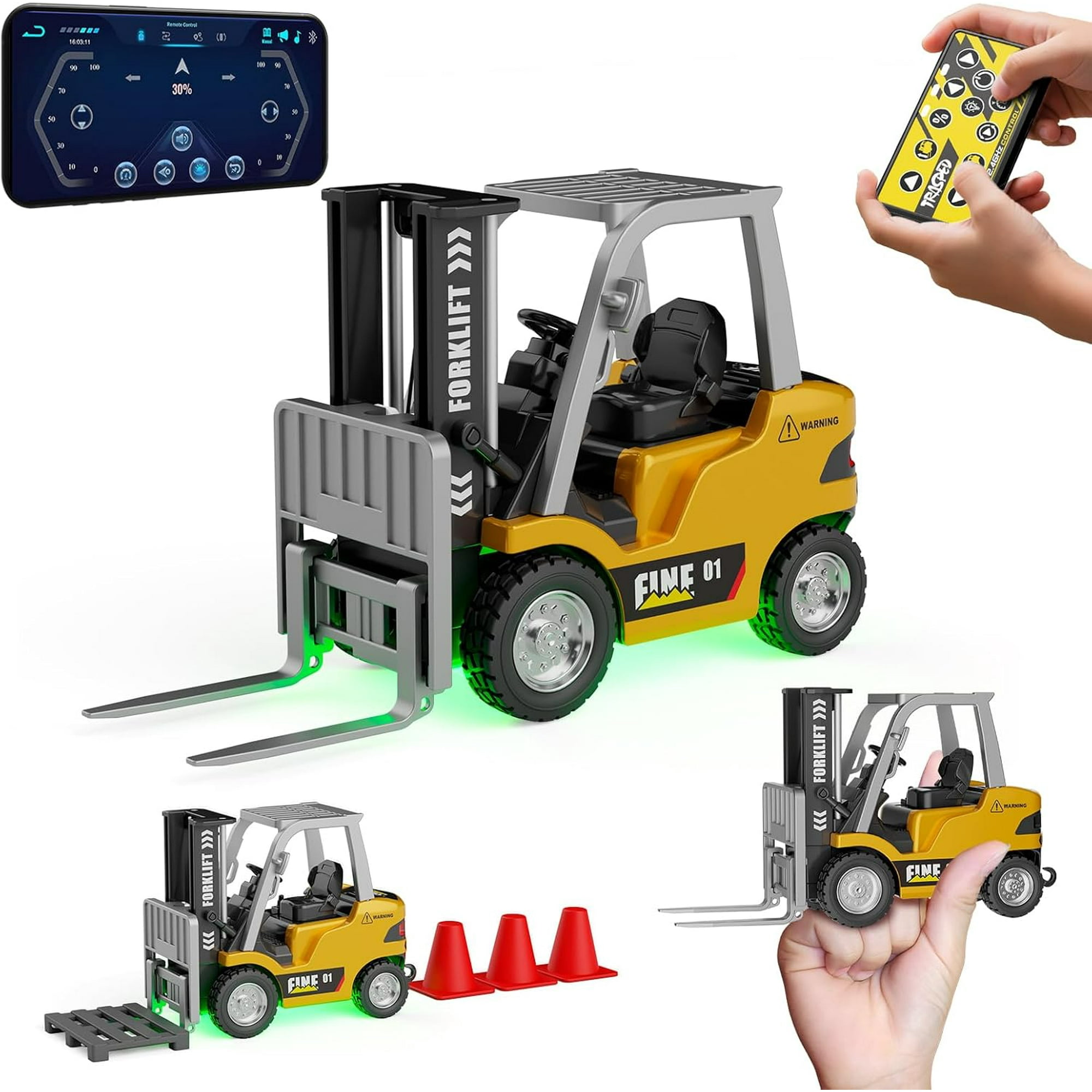 Click here for Flafree 1/64 Rc Forklift Toy  10 Functions Remote... prices