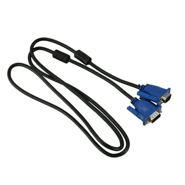 Orcaa Black Blue VGA 15 Pin Male to Male Computer Monitor Cable Wire ...