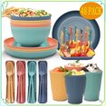 OhhGo 48Pcs Wheat Straw Dinnerware Sets – Reusable Unbreakable ... OhhGo 48Pcs Wheat Straw Dinnerware Sets – Reusable Unbreakable ...