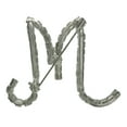 Initial "M" Pin Brooch Pave Rhinestones Silver Tone 1 1/2" Ladies Adult ...