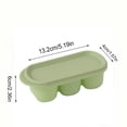 3 Cavity Silicone Ice Cubes Tray with Lid - Stackable Ice Mold for ...