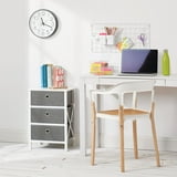 mDesign Small Plastic Home Office Storage Organizer Box with Hinged Lid ...