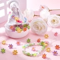 1 Set 100Pcs Opaque Resin Pendants Flower Charms Mixed Color 14x16x8mm ...
