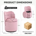 Swivel Accent Vanity Chair With Storage, Soft Padded Upholstered Makeup ...