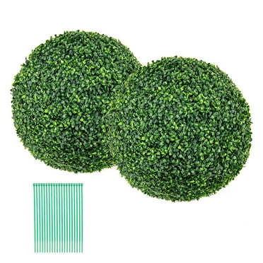 Costway 2 PCS Faux Cypress Topiary Ball Tree with Six Balls Fake Shrub ...