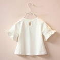 URMAGIC Toddler Kid Girl Flare Short Sleeve Lace T-Shirt Summer Solid ...