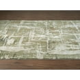 Abani Savoy Collection Contemporary 6' x 9' Green Cream Distressed ...