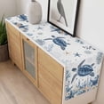 Blue Turtle Coastal Cotton Linen Rectangle Table Runners 13"x60", Beach ...