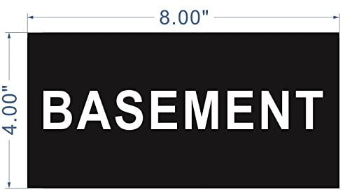 Floor number Sign -Basement sign Engraved Plastic - Walmart.com