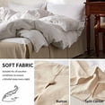 French Linen Bed Skirt Split Corner with Button 14-Inch Tailored Drop ...