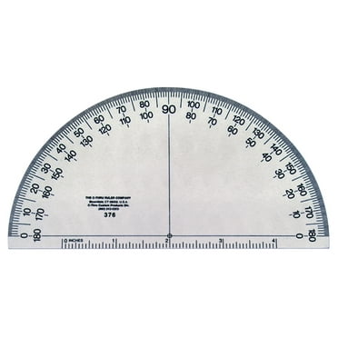 Westcott 6 inch Student Clear Plastic Circular Protractor Tool, 1 Piece ...