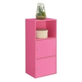 Convenience Concepts Xtra Storage 2 Door Cabinet with Shelf, Pink ...