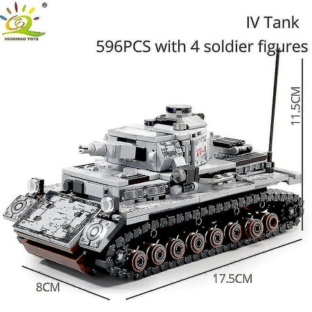 King Tiger Tank Model Building Blocks Army Soldier Figures Man Weapon ...