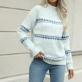 Fair Isle Sweater for Women Snowflake Fashion High Neck Fair Isle ...