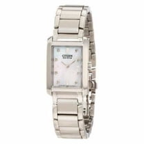 CITIZEN Women's EX1070-50D Eco Drive Rectangular Silver Tone Palidoro ...