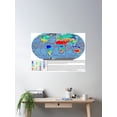 Map of Koppen Climate Zones and Ocean Currents Poster - Walmart.com
