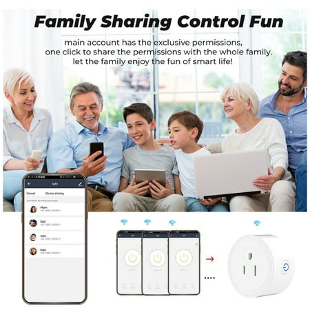 Power Socket Home WiFi Smart Power Outlet wireless control WiFi socket ...