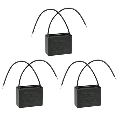 Uxcell 30uF 250V AC 2 Wires CBB61 Ceiling Fan Capacitors 3 Pack ...