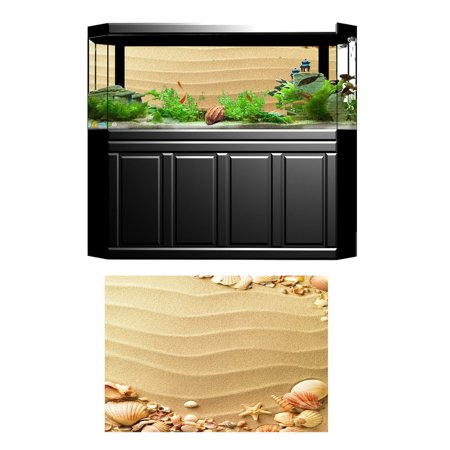 Single-sided Aquarium Background Poster Fish Tank Backdrop Sticker M M ...