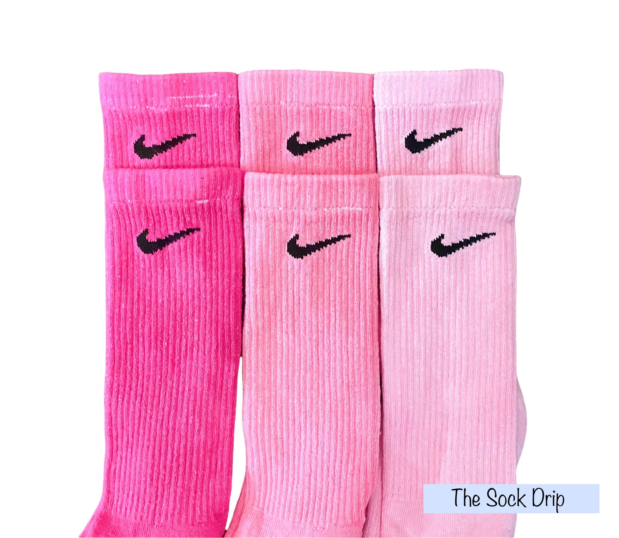 Nike Pink Pack Crew Socks Dri Fit Unisex 3 Pack Walmart