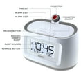 SHARP Projection Dual Alarm Clock with 8 Soothing Sleep Sounds, Easy to ...