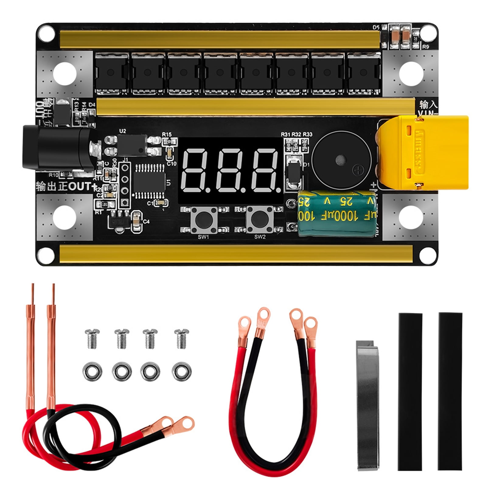 Washranp Spot Welder Control Board,99 Levels 12V 2400A Spot Spot Welder ...