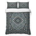 Boho Traditional Flower 3 Pieces Quilt Set,1 Quilt with 2 Shams,Retro ...