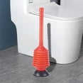 Red High Pressure Toilet Plunger And Drain Unclogger For Household ...