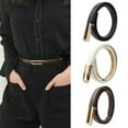 SharkTRUE New Womens Genuine PU Belt, Gold Metal Buckle, cm Wide ...