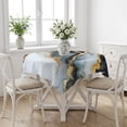Black Gray Marble Gold Line Table Cloth 54x54in, Waterproof Square ...