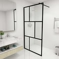 vidaXL Walk-in Shower Enclosure Bathroom Wall Panel Screen Tempered ...